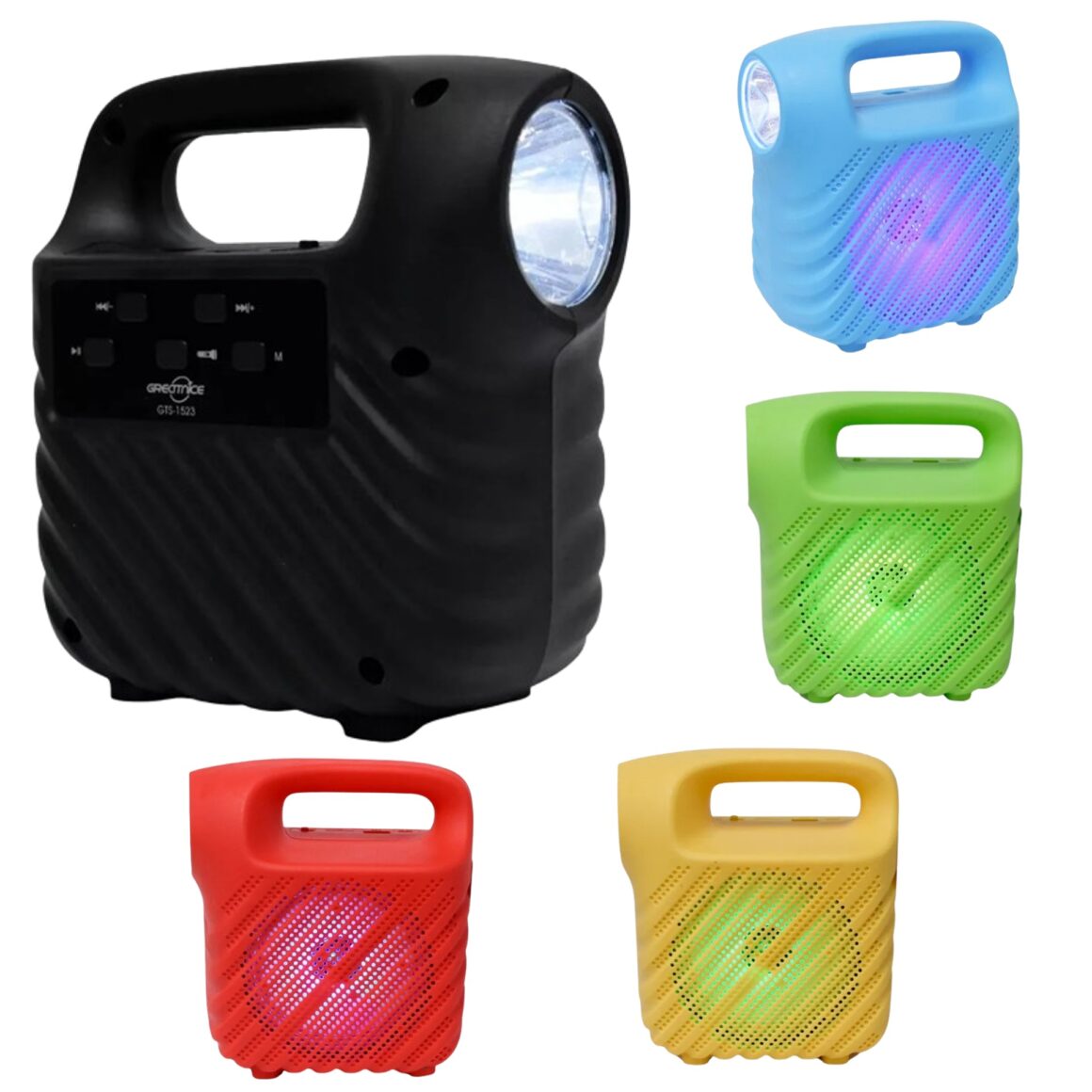 Parlante Bluetooth Con Linterna / MicroSD / USB / Radio FM / GRECITNICE ...